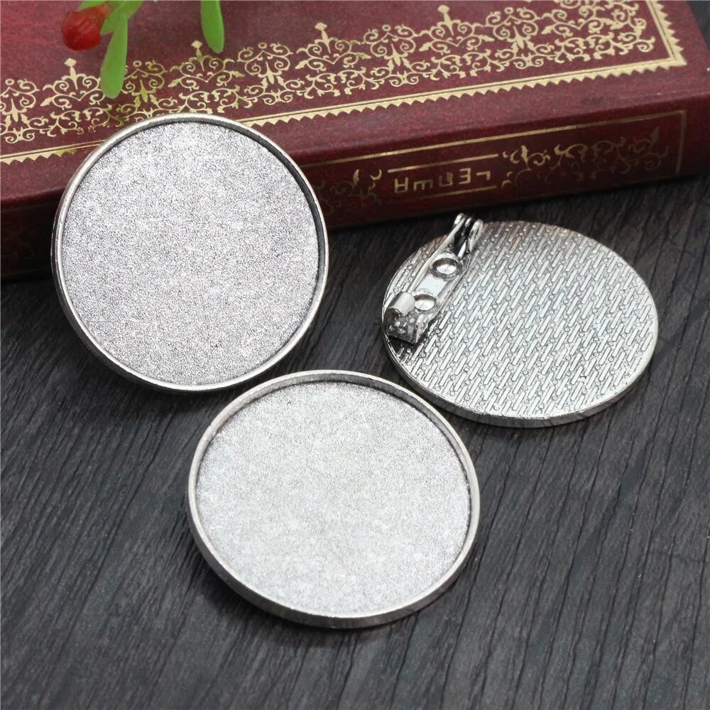 Комплект из 5 брошек вихревого стиля Серебряный, B5-35