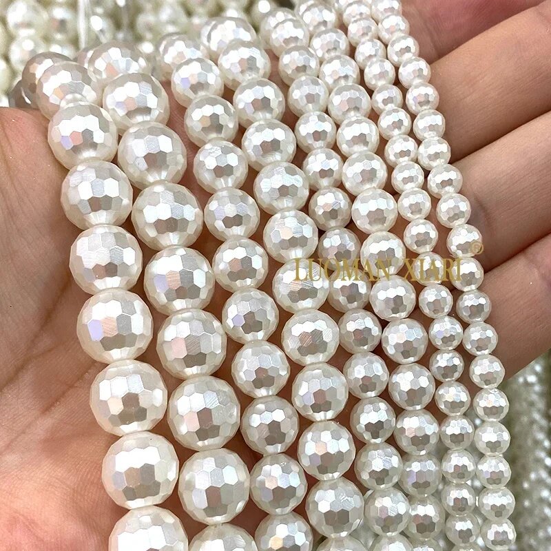 LUOMAN XIARI белые ракушечные бусины 4 6 8 10 мм