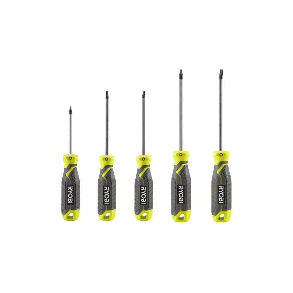 Набор отверток Ryobi RHSDST5, Torx, сталь, рукоятка 2-х компонентная, в наборе 5 шт — фото 1