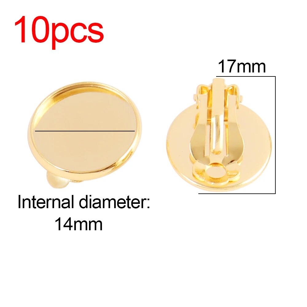 Клипсы для сережек из нержавеющей стали, 10 шт. D3174