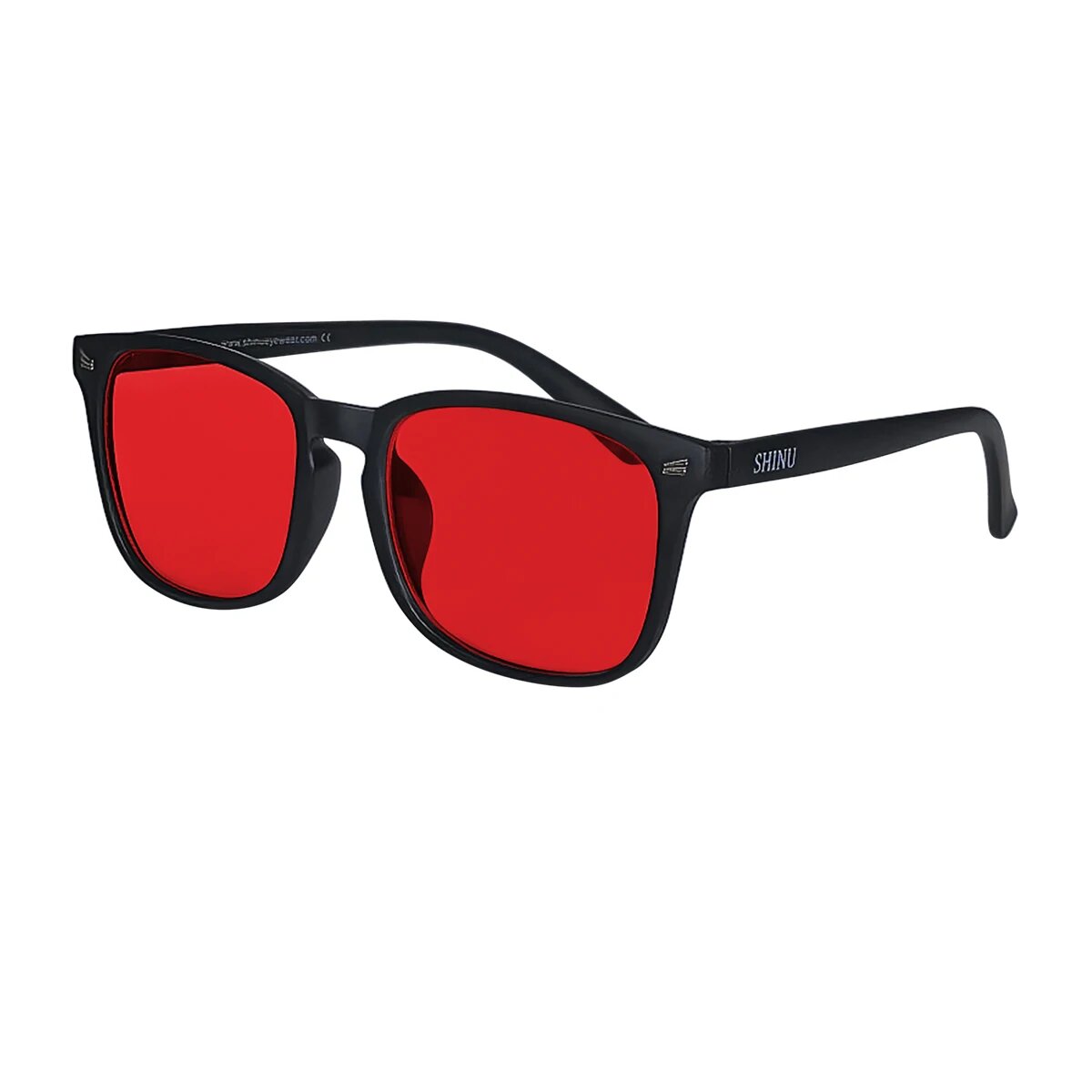 SHINU мужские очки блокирующие синий свет оранжевые/желтые линзы SH068 C2RED, Красный