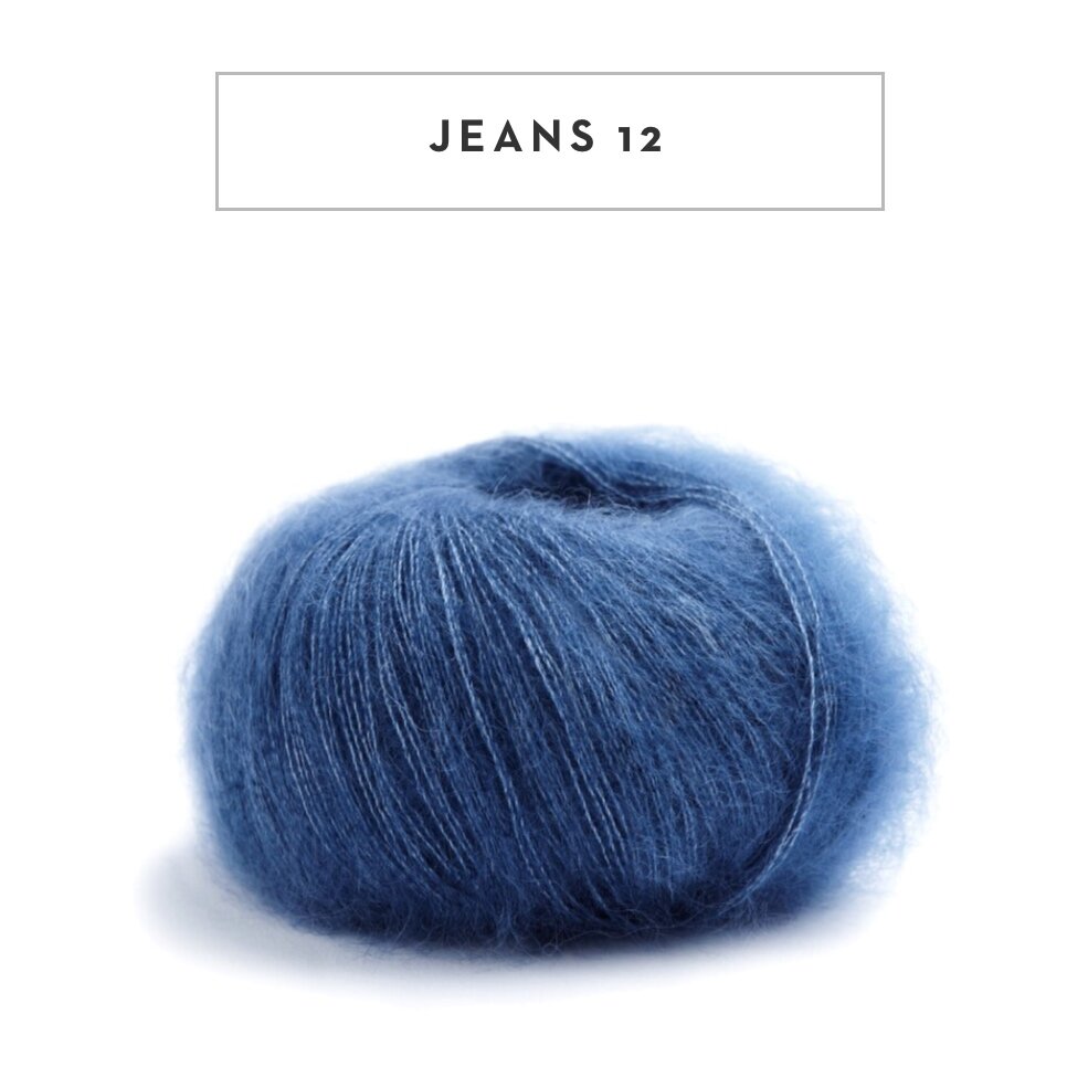 Premia /Премия/ пряжа Lamana (60% суперкид мохер, 40% шелк), 25г/300м (12, jeans (джинсовый), синий)