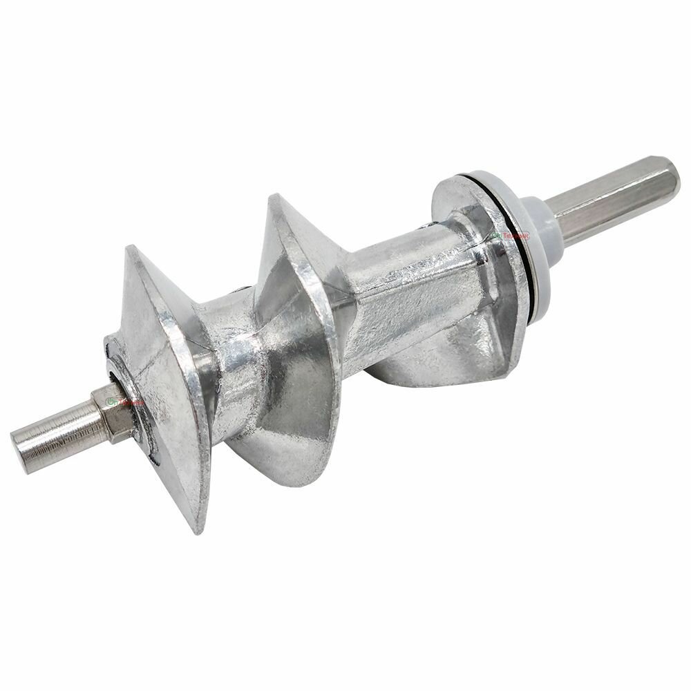 Шнек для мясорубки Moulinex, крепление ножа под шестигранник 11,5см SS-989843 MS-0695960 XF911101 HV2 HV3 HV4 HV6 HV8 в сборе с уплотнительным кольцом и шайбой