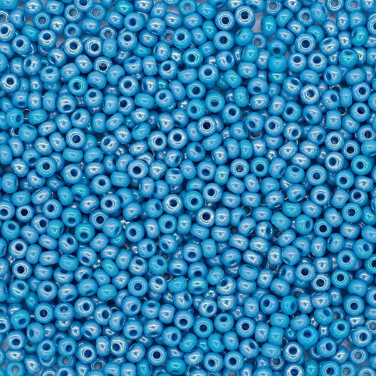 Бисер Preciosa непрозрачный с радужным покрытием 10/0 (2,3 мм), 20 г, цвет № 64050, 5 упак