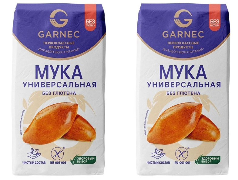 Гарнец Мука Универсальная, без глютена, 600 г, 2 шт