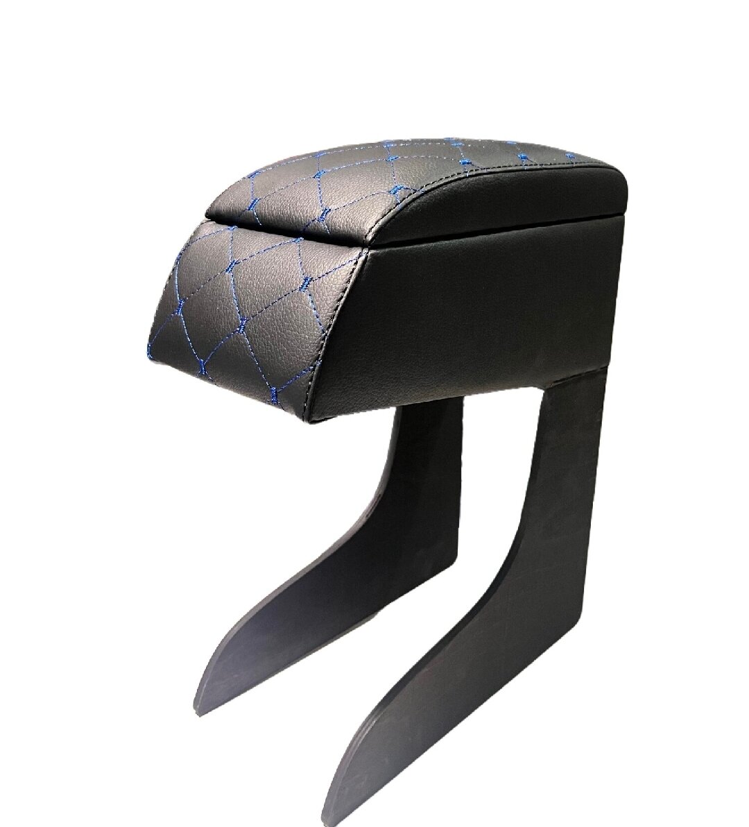 Подлокотник Renault Kangoo/Рено Канго (1997-2003/2003-2009) Эко-кожа ромб синий/лёгкая установка