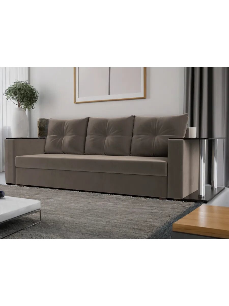 Диван прямой Атланта Лайт со столом справа