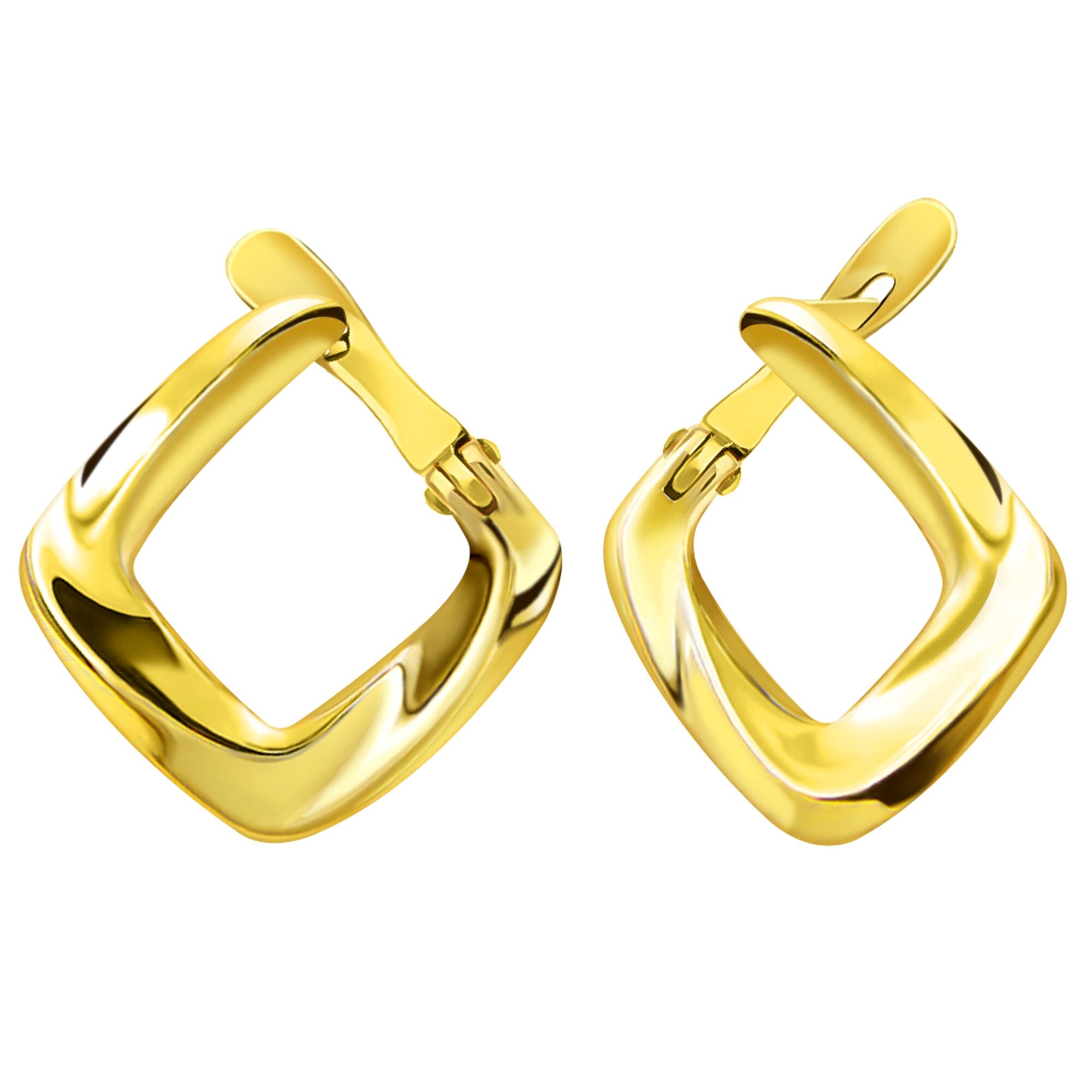 Серьги, желтое золото, 585 проба