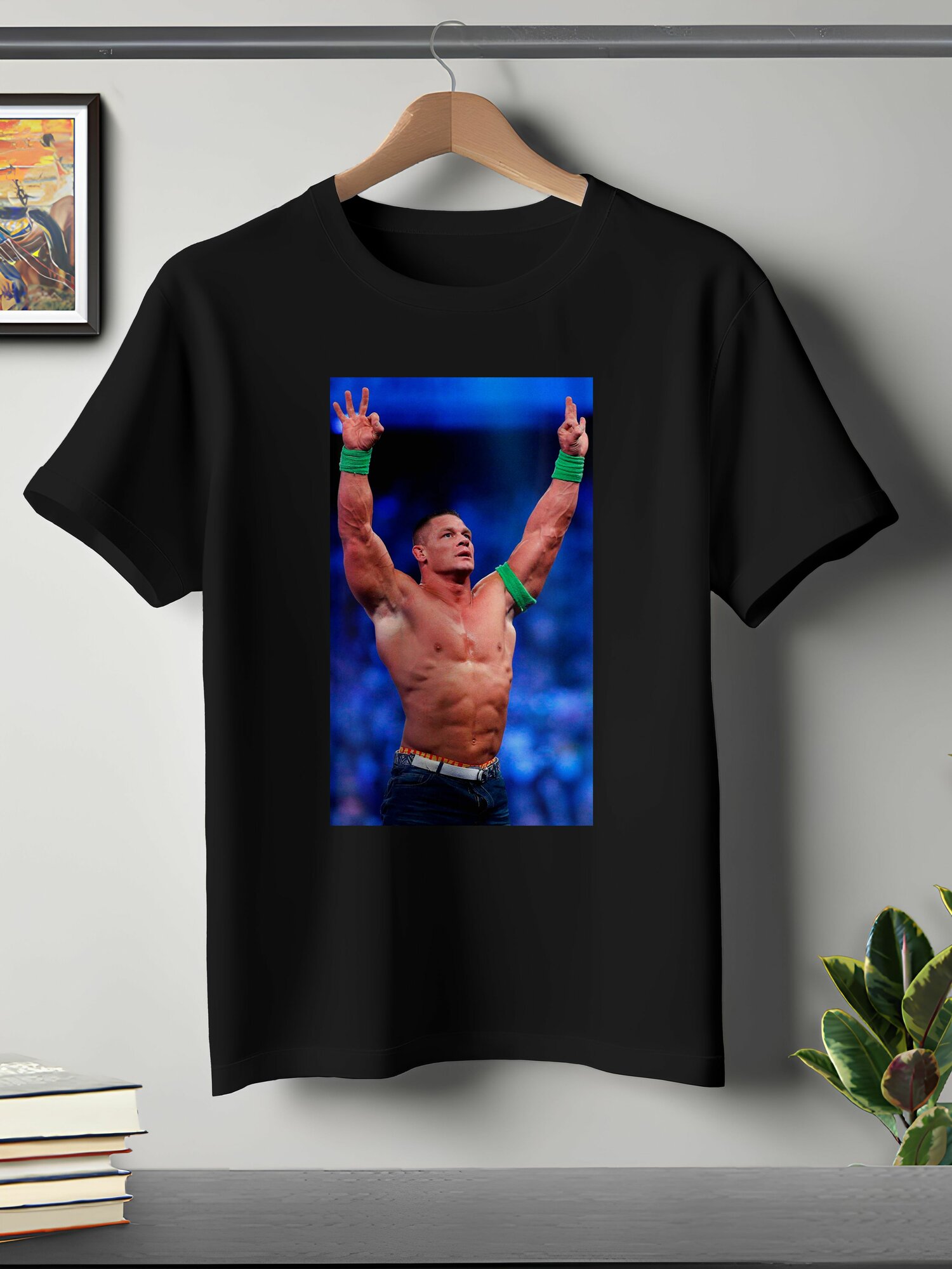 Футболка  Детская ONEQ 122 (7-8) размер с принтом Джон Сина, черная