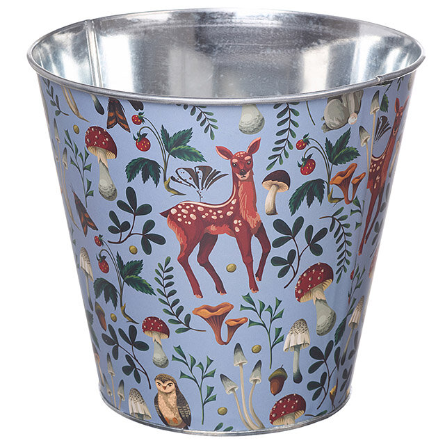 Металлическое кашпо Runcorn - Лесная Поляна 21 см голубое, Edelman, 1151592-2