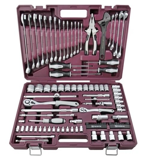 Набор инструмента THORVIK 1/4", 1/2"DR, 101 предмет