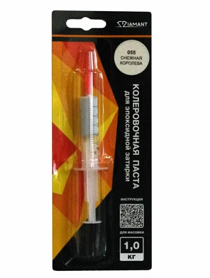 Колеровочная паста для эпоксидной затирке 1кг Снежная королева 4гр