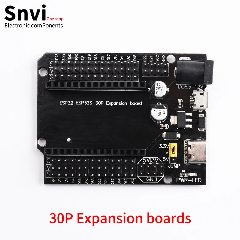 Плата разработки Snvi ESP32 CP2102 TYPE-C/MICRO USB WiFi+Bluetooth со сверхнизким энергопотреблением, двухъядерный ESP-32S ESP32-WROOM