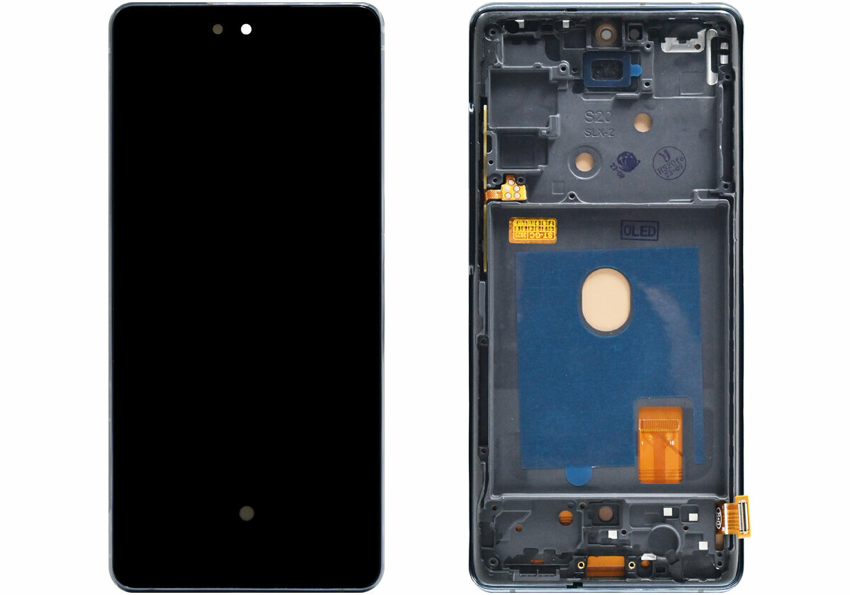 Дисплей для Samsung S20FE 4G (G780F) в рамке (черный) OLED
