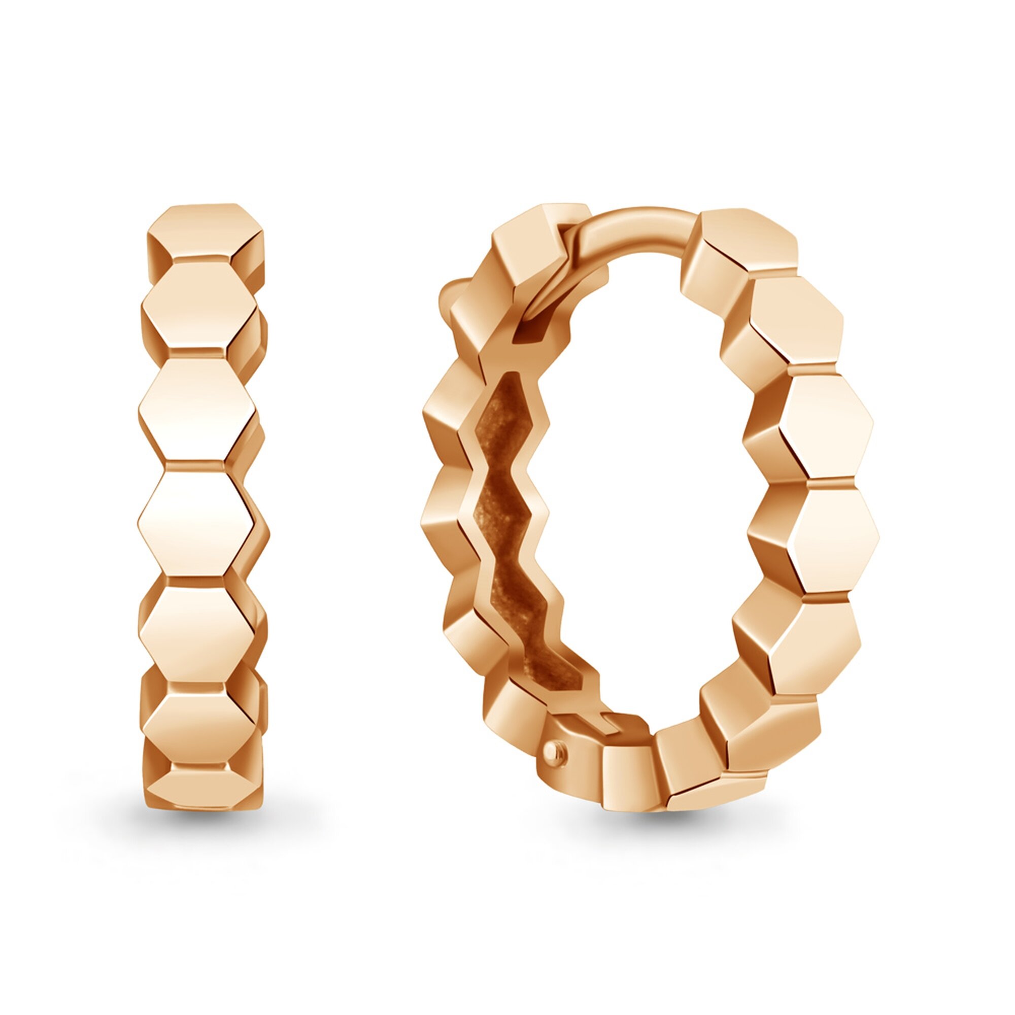 Серьги конго, серебро, 925 проба, золочение