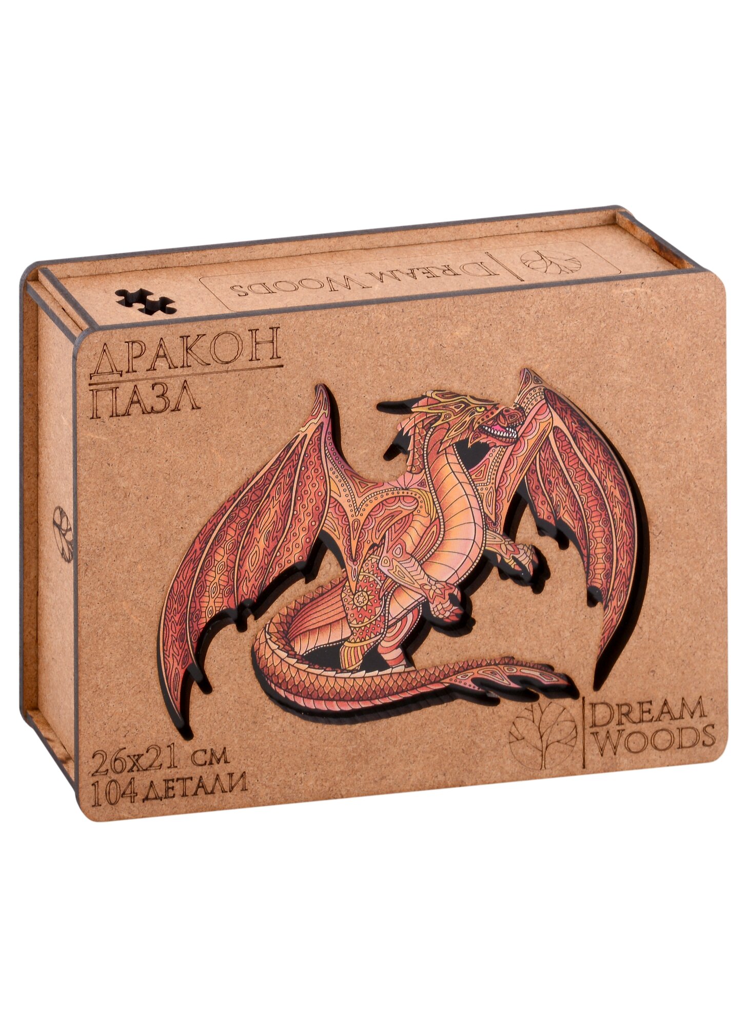 Пазл фигурный "Дракон", 104 детали