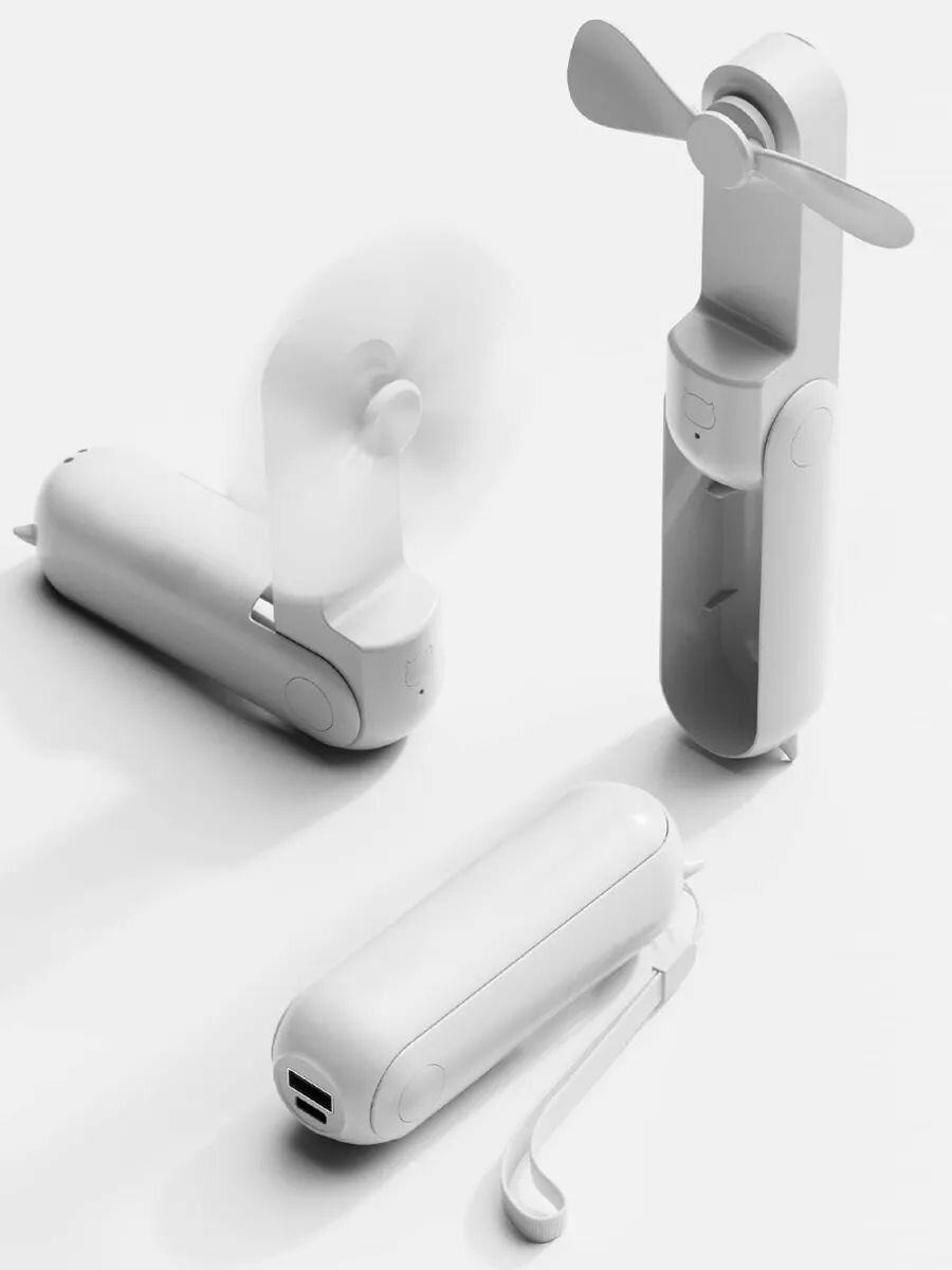 Вентилятор мини ручной настольный с USB