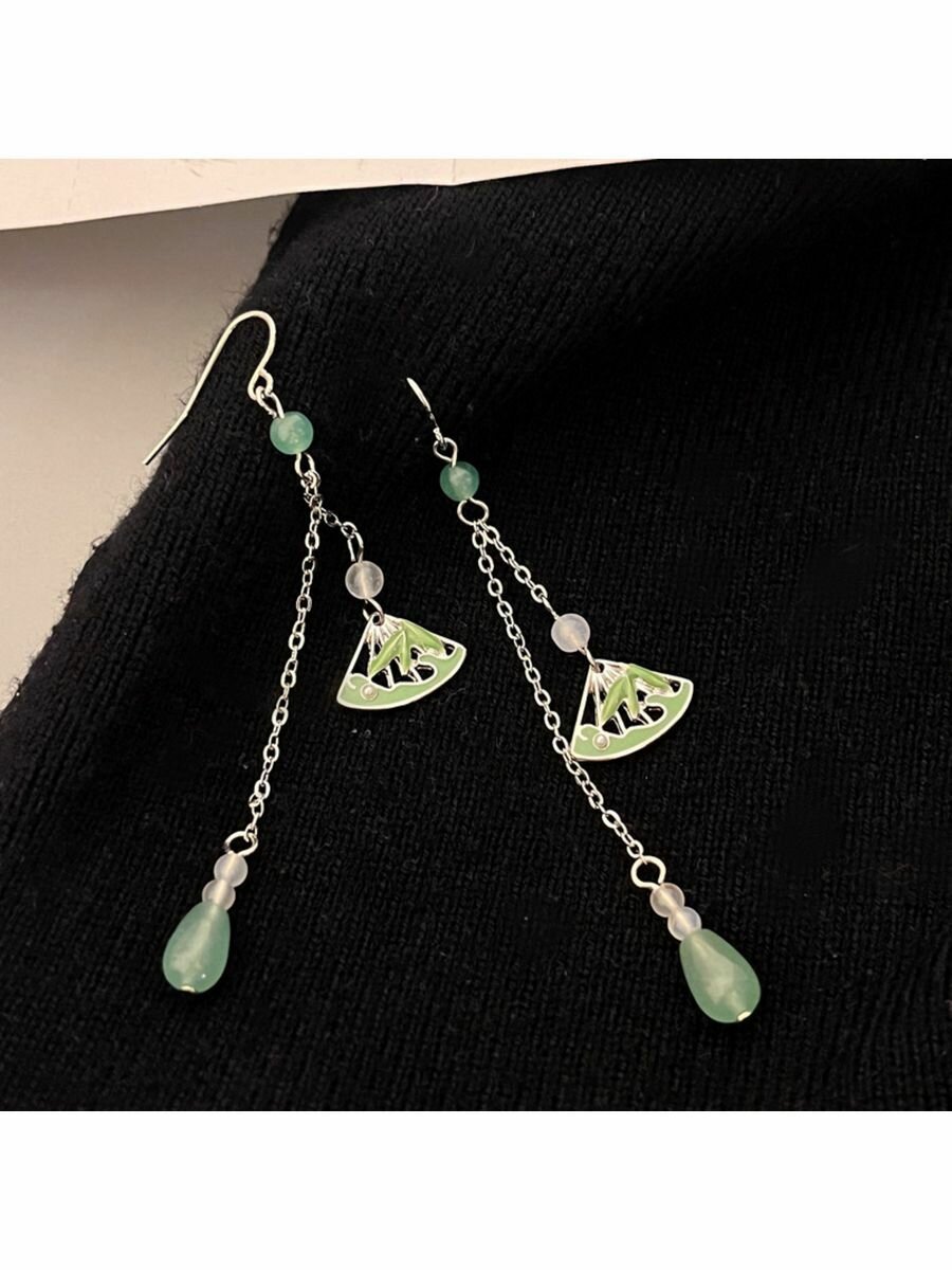 Серьги непарные, эмаль, жемчуг имитация, акрил