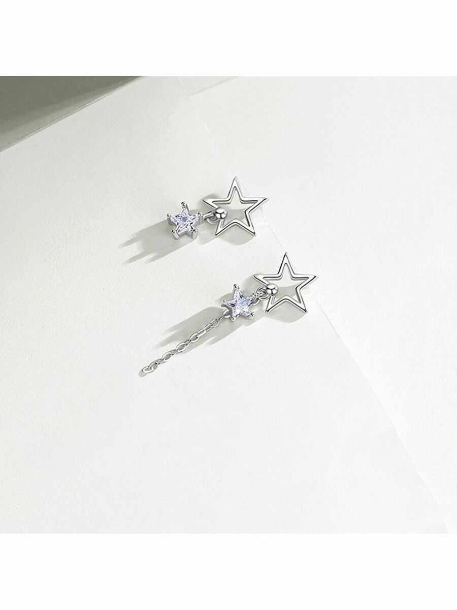 Серьги пусеты, кристалл