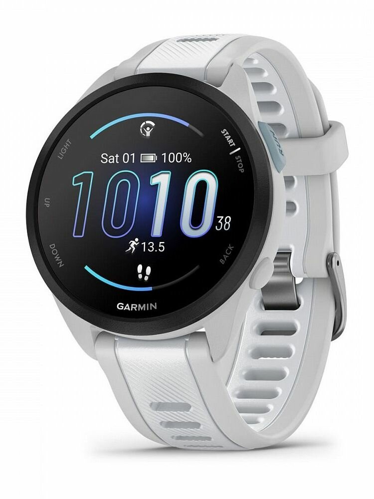 Спортивные часы Garmin Forerunner 165 Music, белый с серым ремешком (010-02863-31)