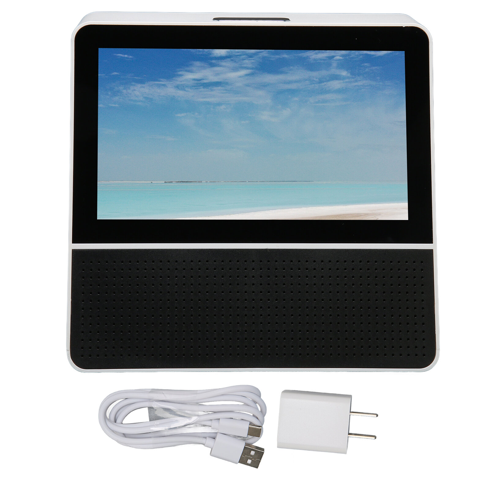 Двухэкранныйпереводчик2.45G, двойнойWiFi, Bluetooth,7-дюймовыйсинхронизированныйсенсорныйэкран, вилка100-240В(США).