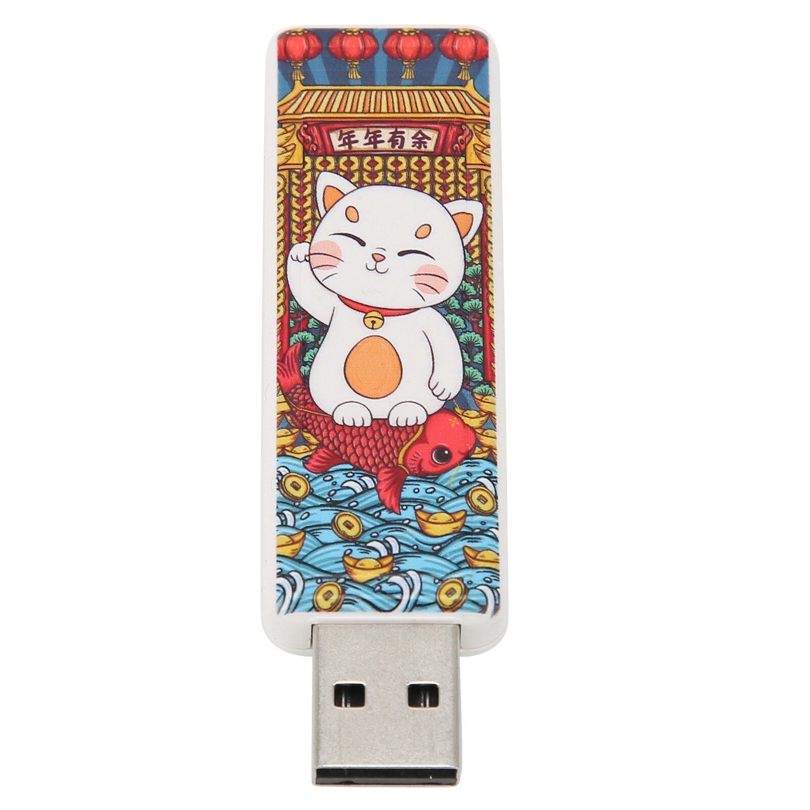 USB Флэш-накопитель Cute Cat Pattern Hot Swap Plug and Play USB2.0 Стандартная Ударопрочность Портативная Память Thumb StickCat 64 ГБ