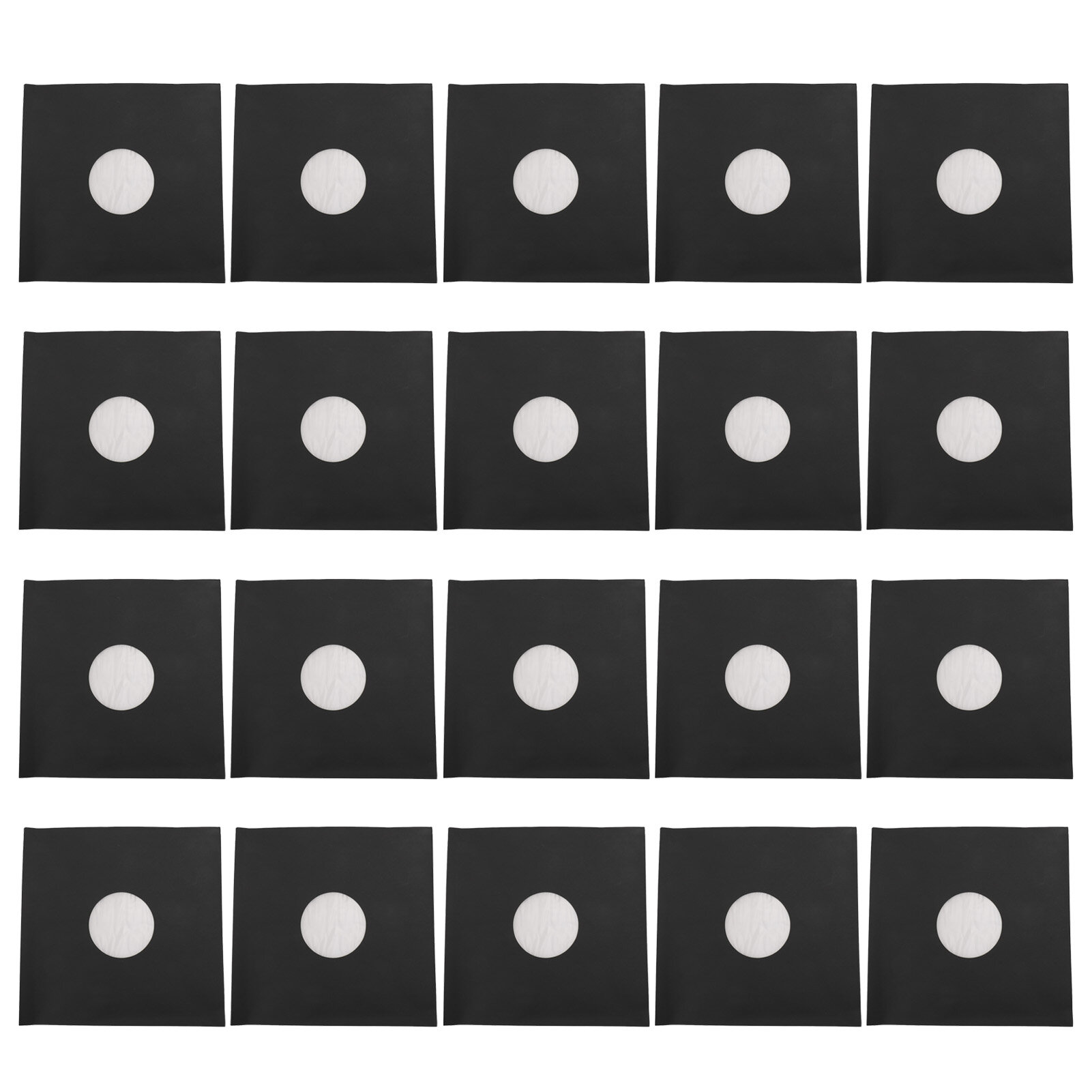 20 шт, 12-дюймовые конверты из крафт-бумаги для пластинок, матовые черные обложки для пластинок из толстого картона толщиной 350 г/м², защитные наружные конверты для пластинок, 33 об/мин