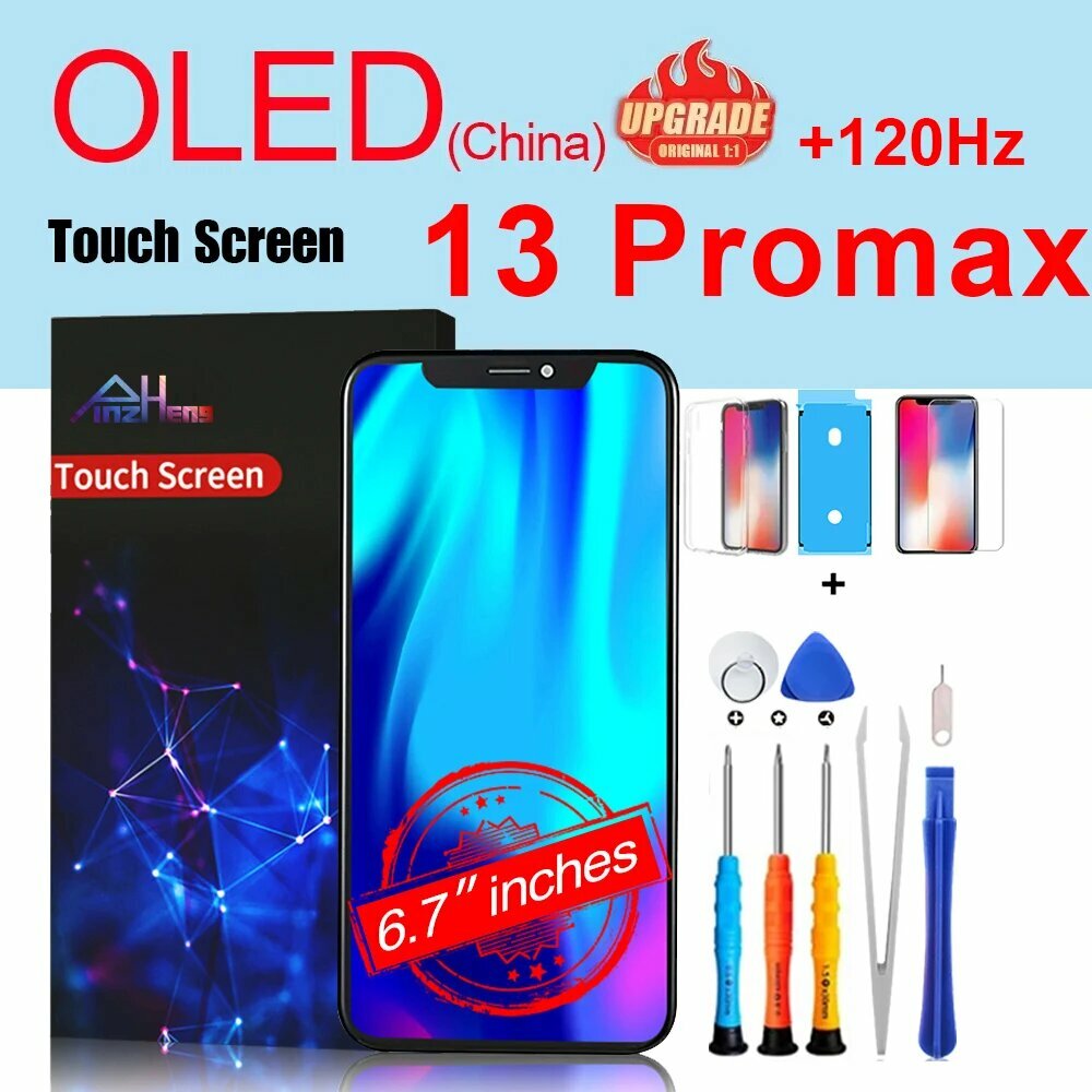 PINZHENG Высококачественный экран INCELL LCD OLED для iPhone 14 Pro 15 Plus 13 Pro Max Дисплей для замены iPhone с инструментами New OLED i13ProMax