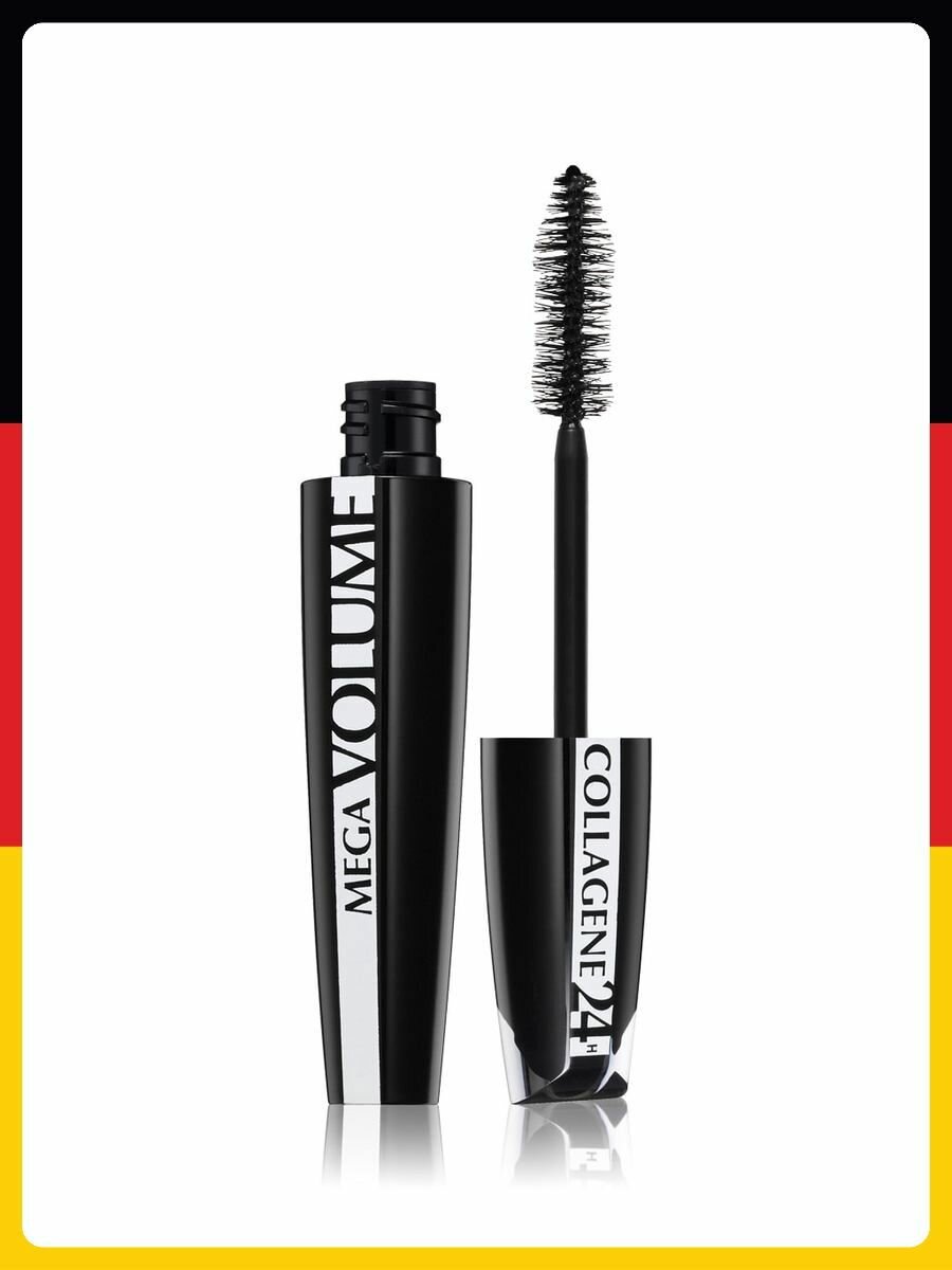 Тушь для ресниц L'Oreal Paris Mega Volume Collagen 24H, 9 мл Черная