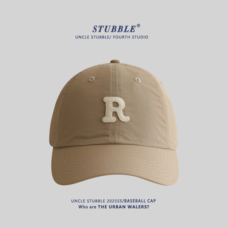 Быстросохнущая, легкая и дышащая шапка для летних видов спорта на открытом воздухе, кепка с солнцезащитным козырьком для бега для мужчин и женщин, бейсболка с R-лейблом