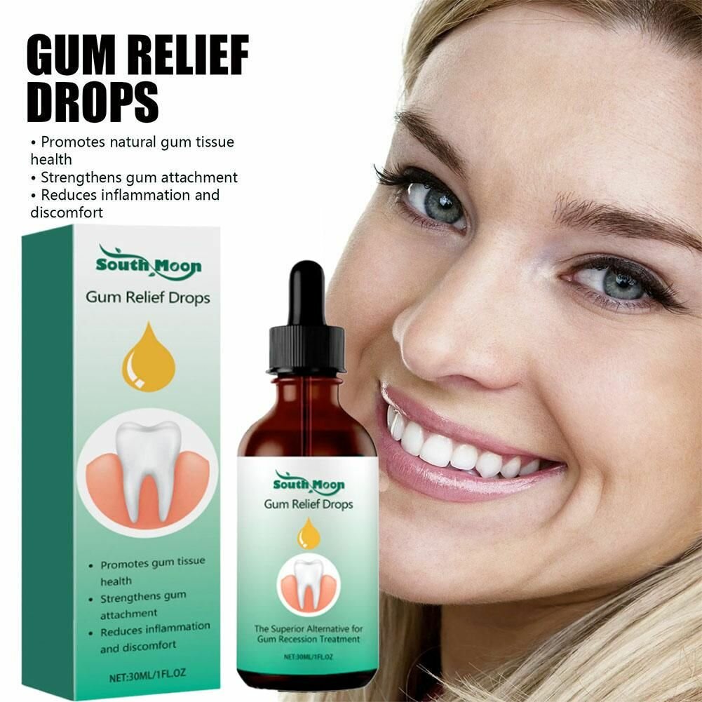 Гель-капли для восстановления десен с гиалуроновой кислотой, мгновенное облегчение при воспалении