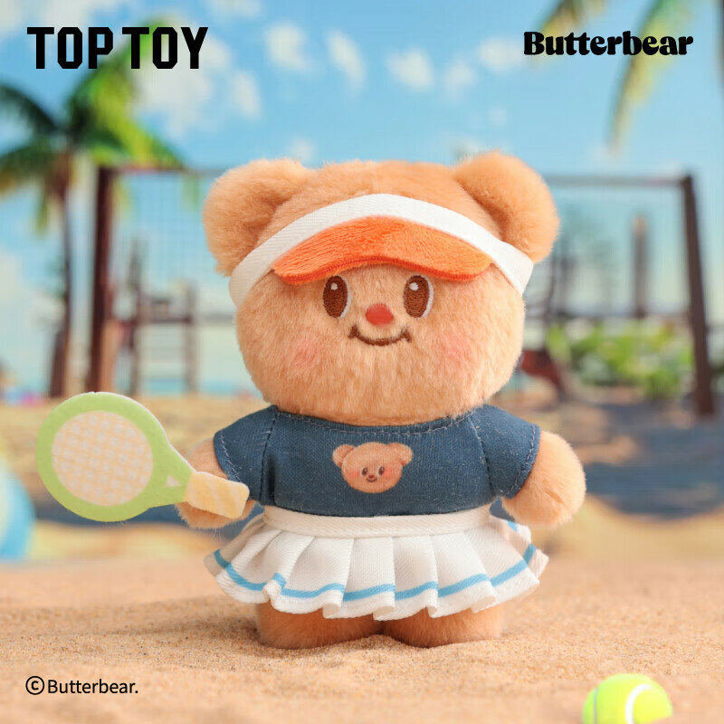 TOP TOY Butter Bear Transformable Display Plush Blind Box Toy for Girls Birthday Gift Single Box