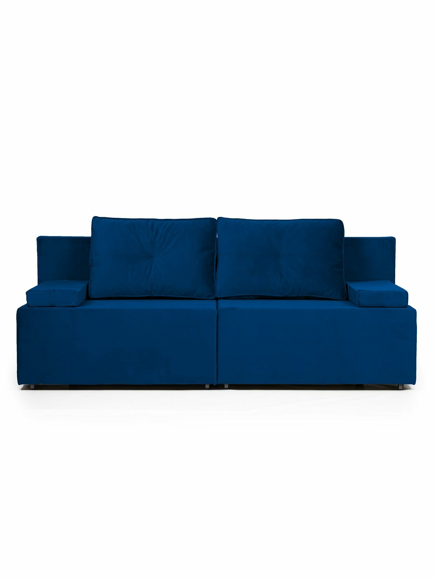 Диван кровать Флип раскладной двухспальный, для дома, 195х73х78, еврокнижка, синий велюр