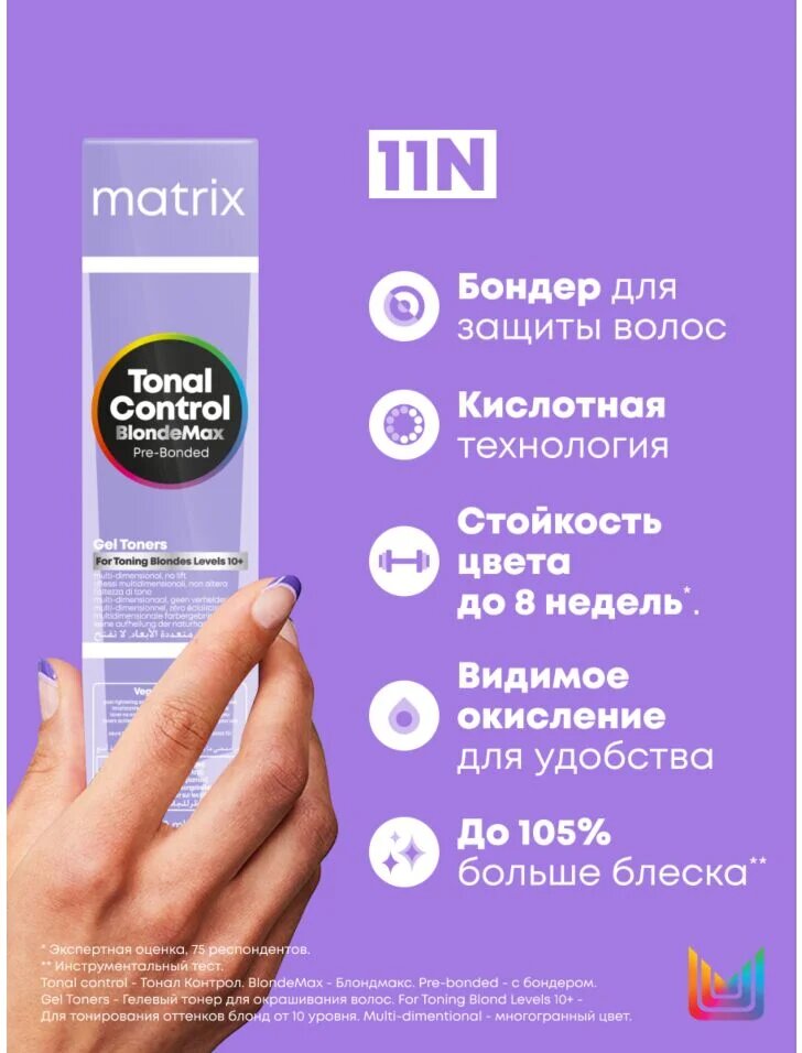 Тонер гелевый Matrix Tonal Control BlondeMax с кислым pH, 11N ультра светлый блондин натуральный, 90 мл