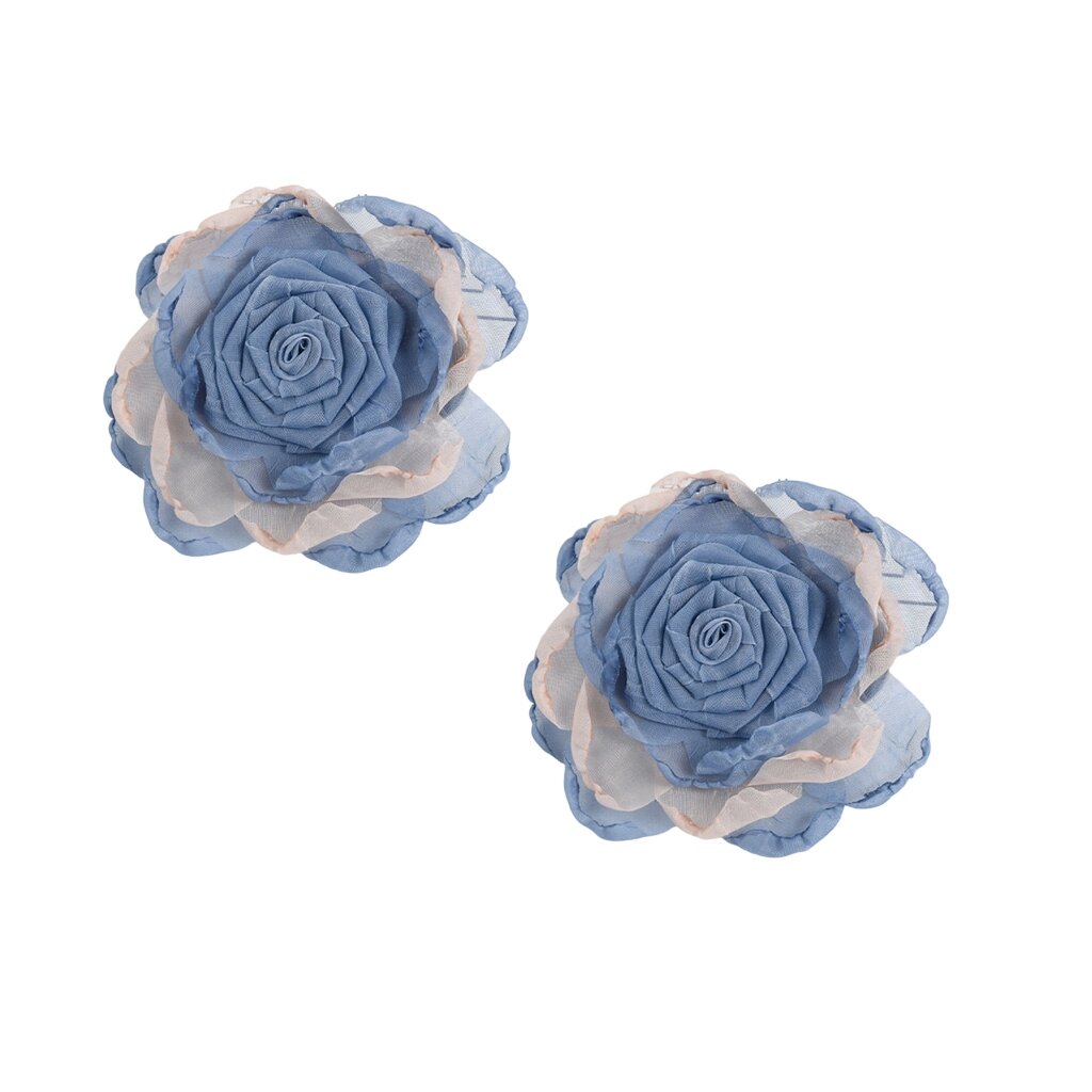 Украшение пряжки для занавеса из 2 цветов без перфорации-джинсовая ткань синего цвета