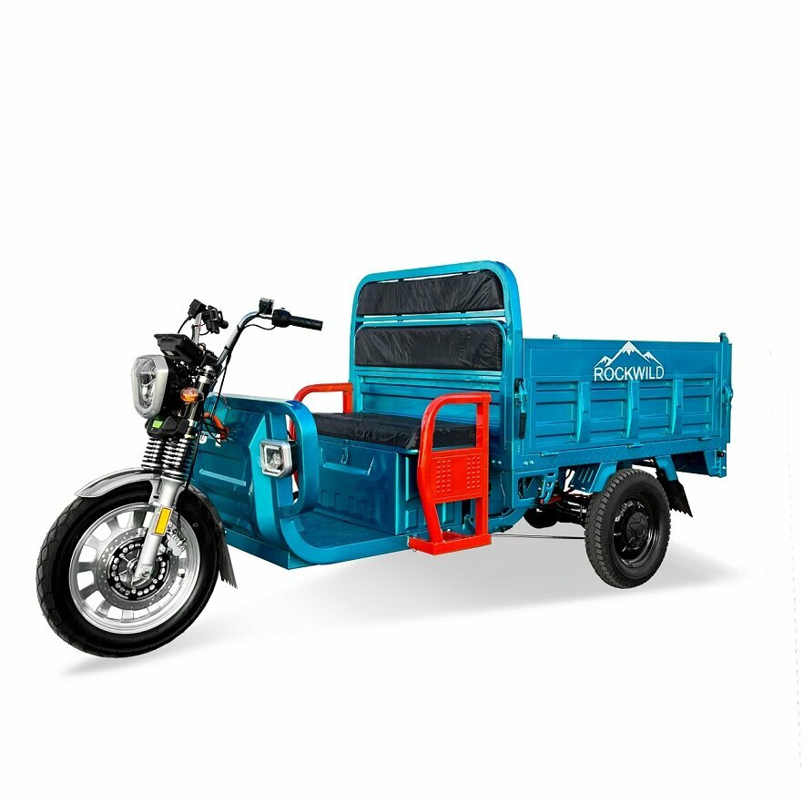 Грузовой трицикл Rockwild Cargo Q30, Мощность 3000W, Аккумулятор 72V 45AH, грузоподъемность 1000 кг, пневмоподъем кузова