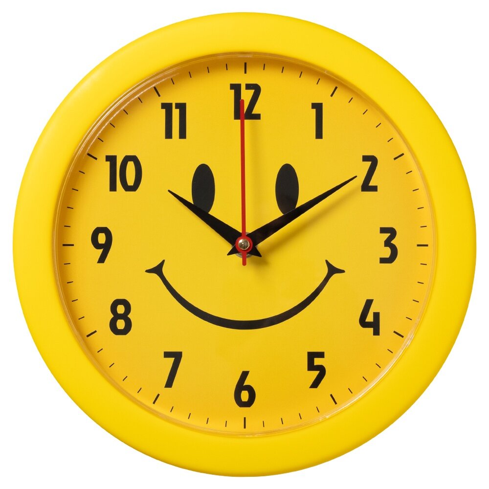 Часы настенные 2323-011 жёлтые «Смайлик»