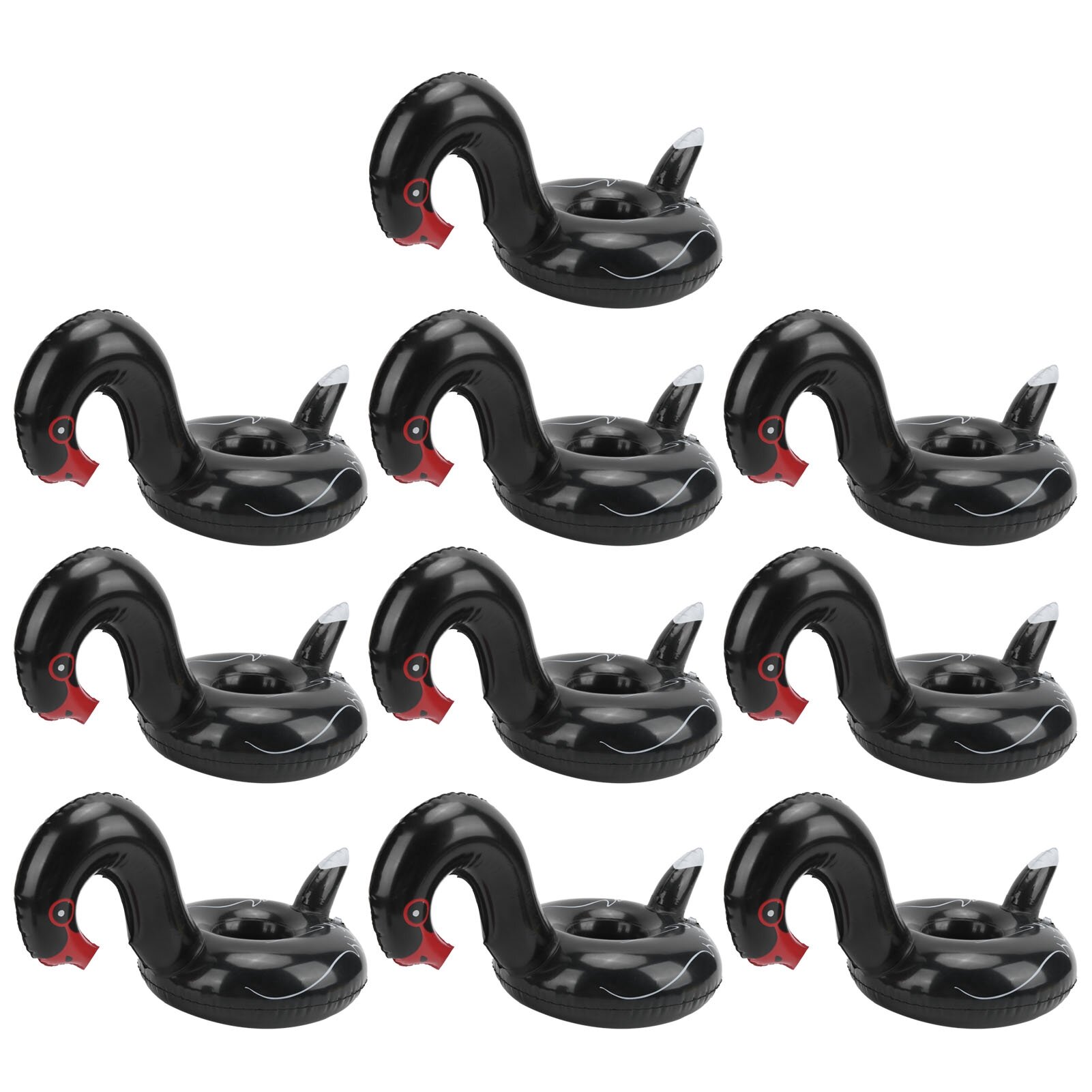 10 шт. надувных держателей для напитков, портативные, милые, в виде животных, для вечеринки у бассейна, плавательные подставки, украшение.