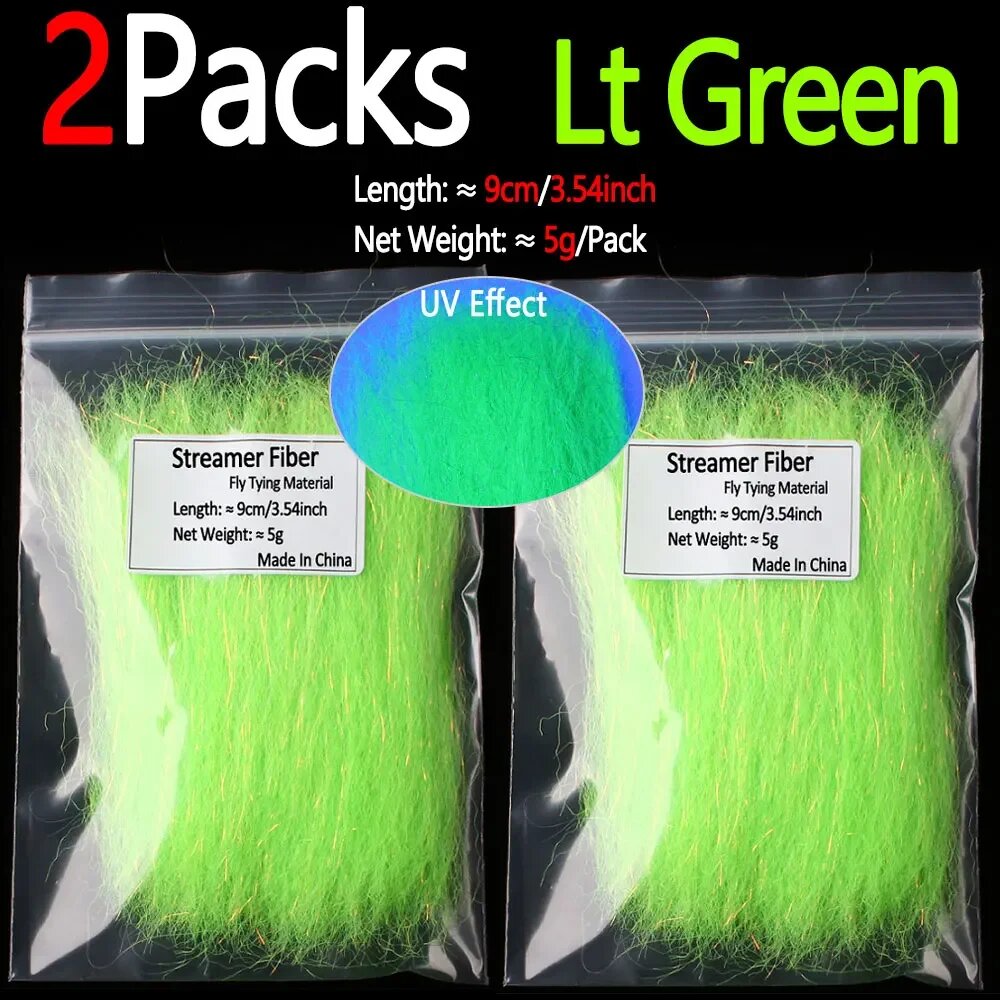 Bimoo 3,54 дюйма Стример для морской рыбалки Зеленый, 2Packs Lt Green