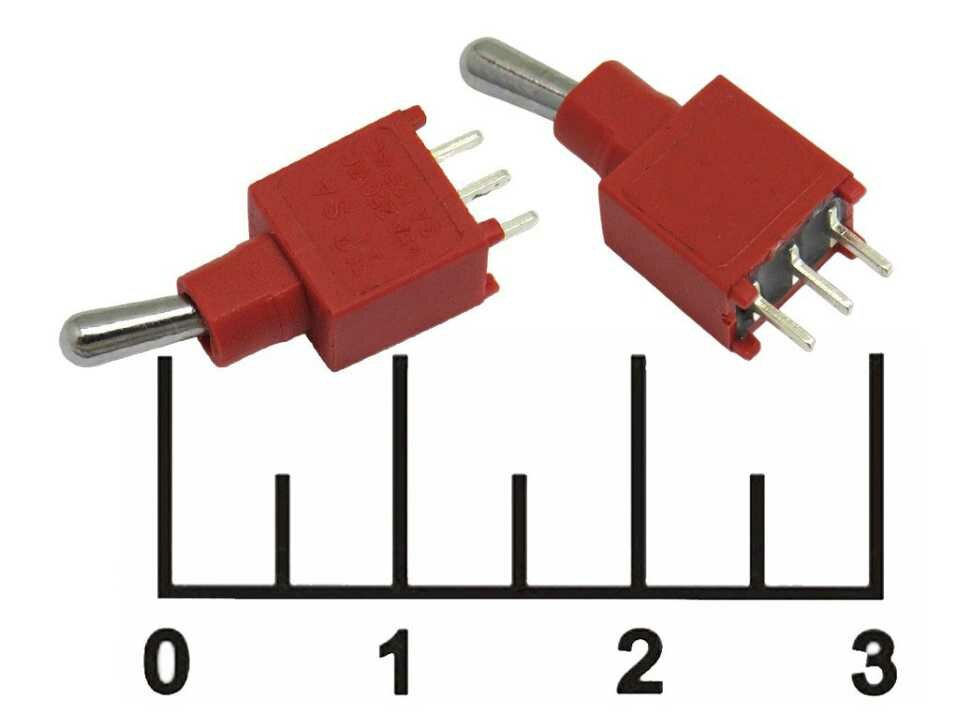 Тумблер 250/1.5 SMTS-CST10T2-103 3 контакта на плату