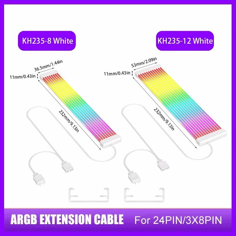 Кабель-удлинитель Для Материнской Платы ПК С ARGB-синхронизацией 5В, 3-контактный, Гибкая Светодиодная Лента, DIY-комплект