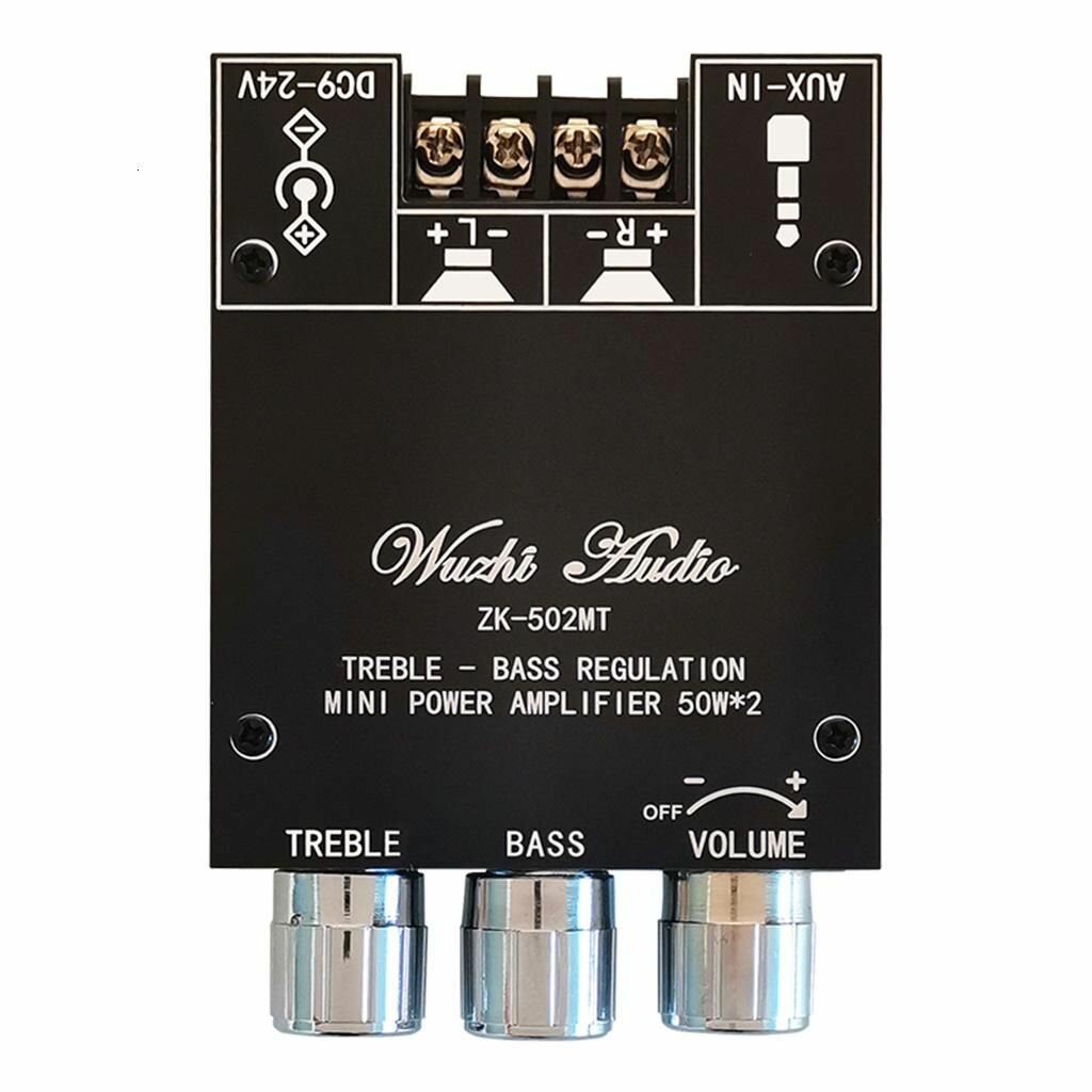 ZK-502MT 2*50W Bluetooth-совместимая плата усилителя 5.0