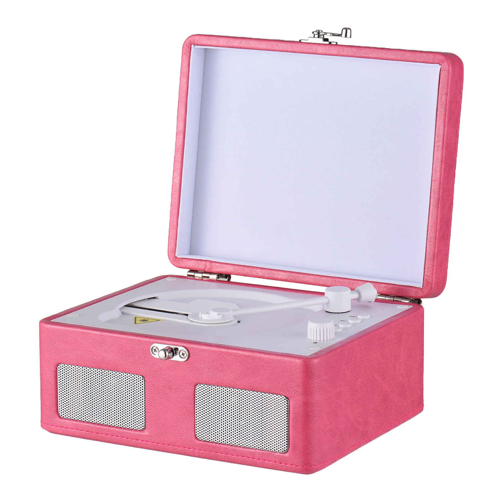 CD Player Retro Трековый BT USB Встроенные 2 Колонки Портативный с Дальнейшим Управлением Зарядный Беспроводной Поддержка CD CD-R CD RW MP3 WMA Розовый Черный Коричневый Размер 20.5x16.5x10cm 2000mAh Li-ion Батарея Type-C 5V 5W*2