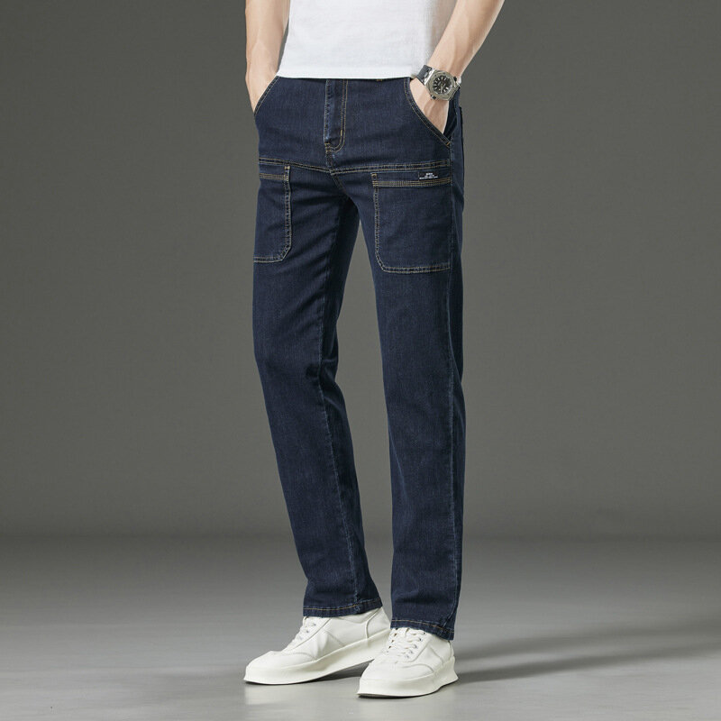 Мужские джинсы Чистый цвет / прямые B1, LI Mall талии_38