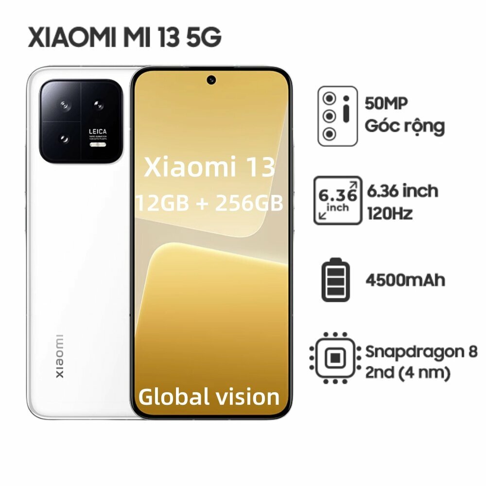Смартфон xiaomi 13 5G 12/256ГБ, Dual nano SIM, NFC, Snapdragon 8 Gen2 ...