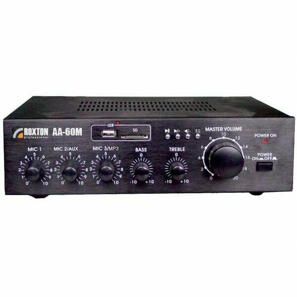 Roxton AA-60M Трансляционный микшер-усилитель настольной установки