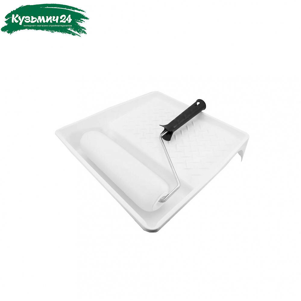 Набор малярный Decor 670-8180, валик 180 мм, поролон, ванночка 320х350 мм