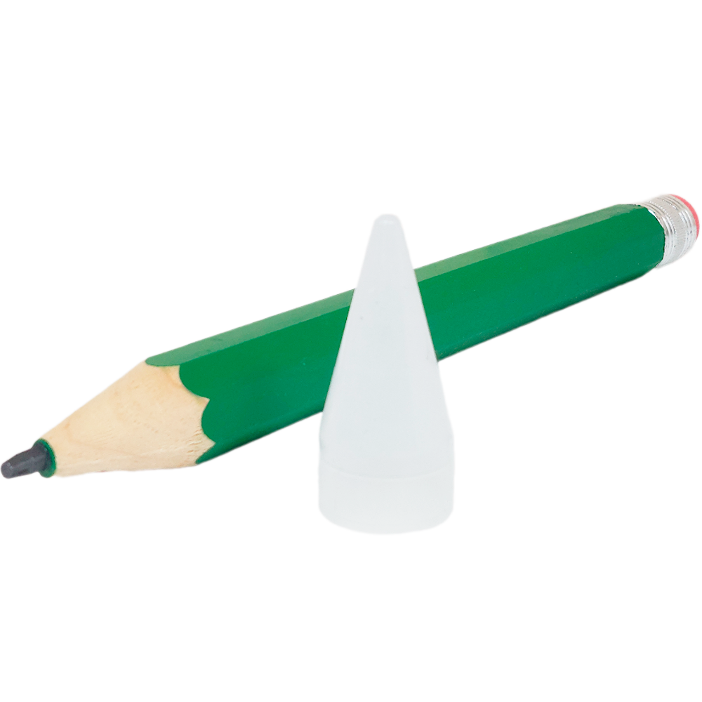 Чернографитный гигантский карандаш "Карамба" с ластиком (зелёный)