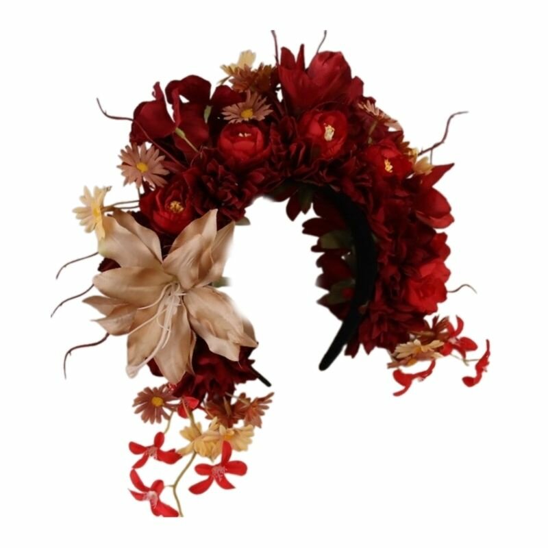 Венок из весенних цветов