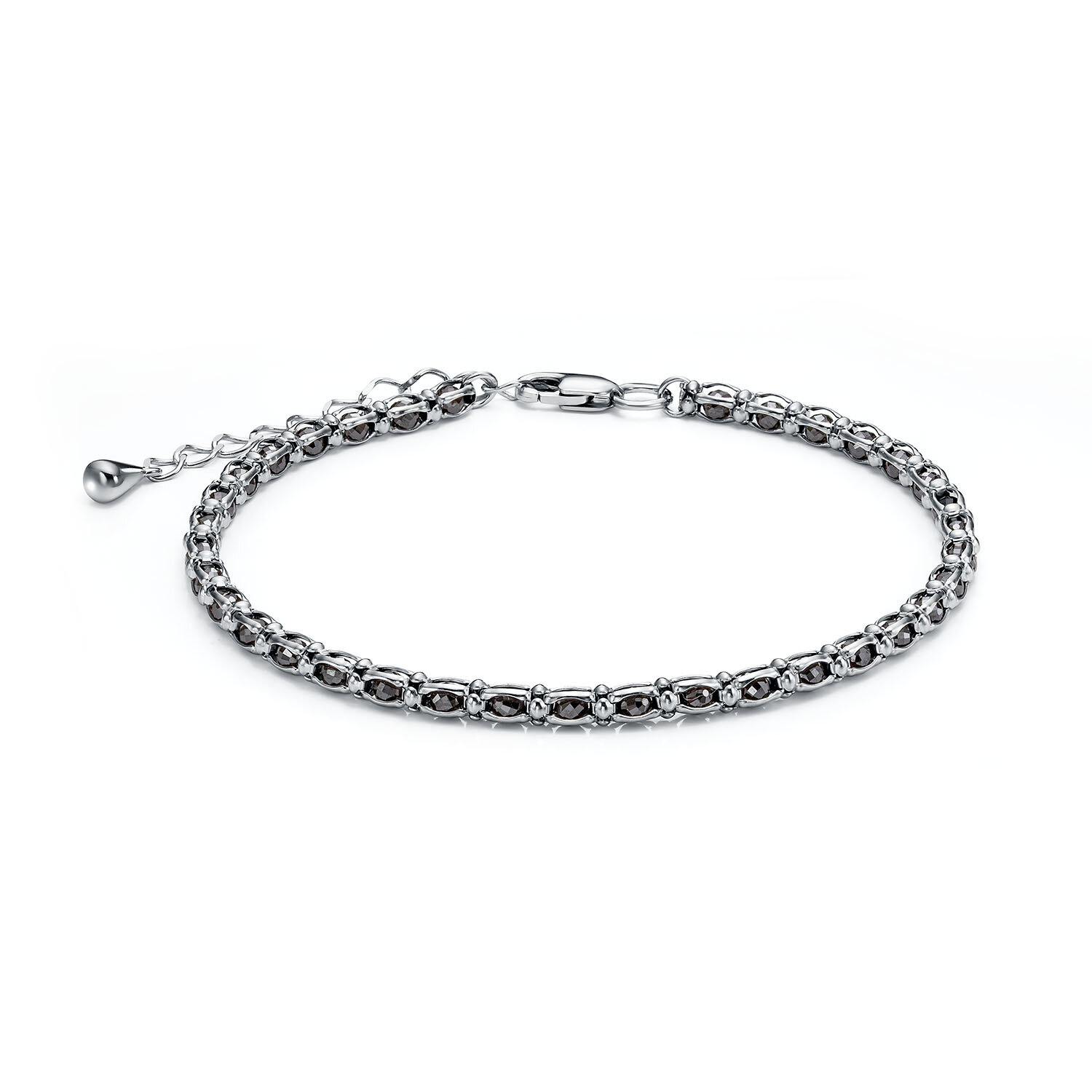 Браслет-цепочка, серебро, 925 проба, родирование